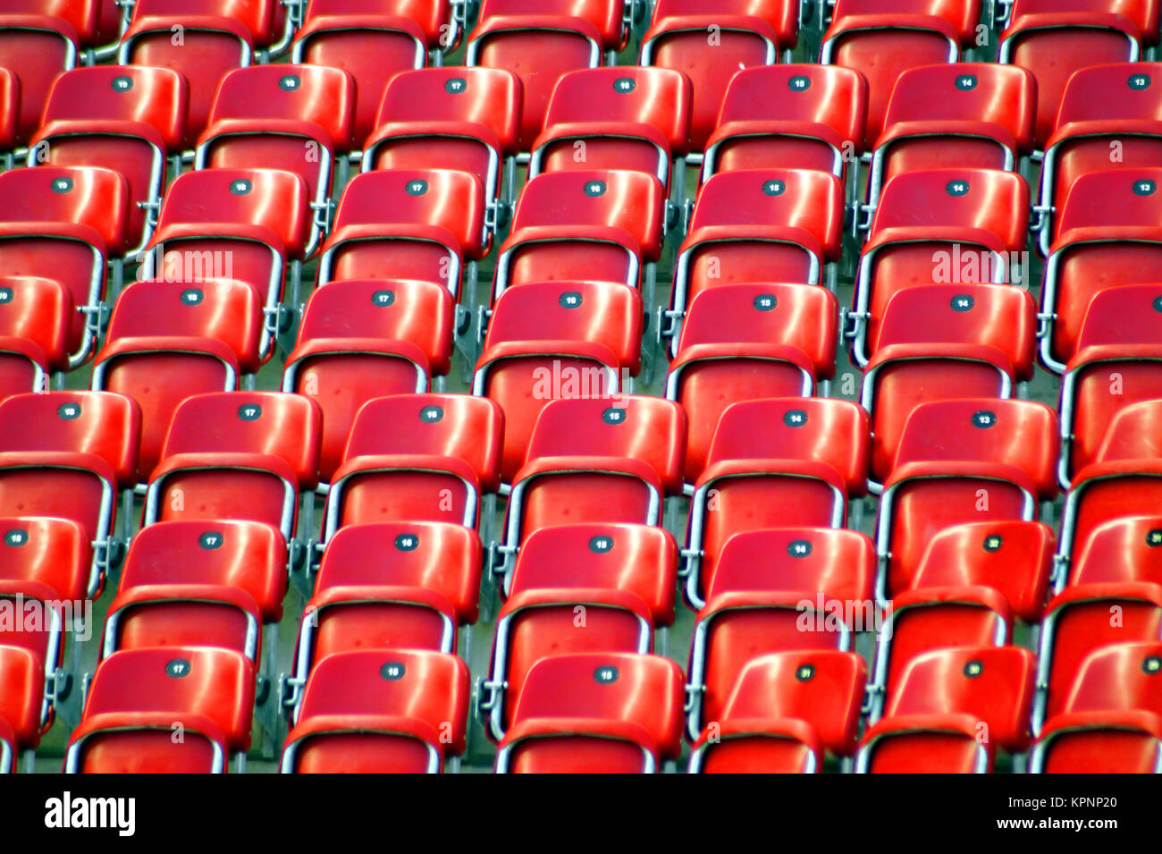 red stadium seats Stock Photo - Alamy