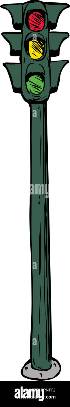 Hand drawn stoplight drawing Stock Photo - Alamy