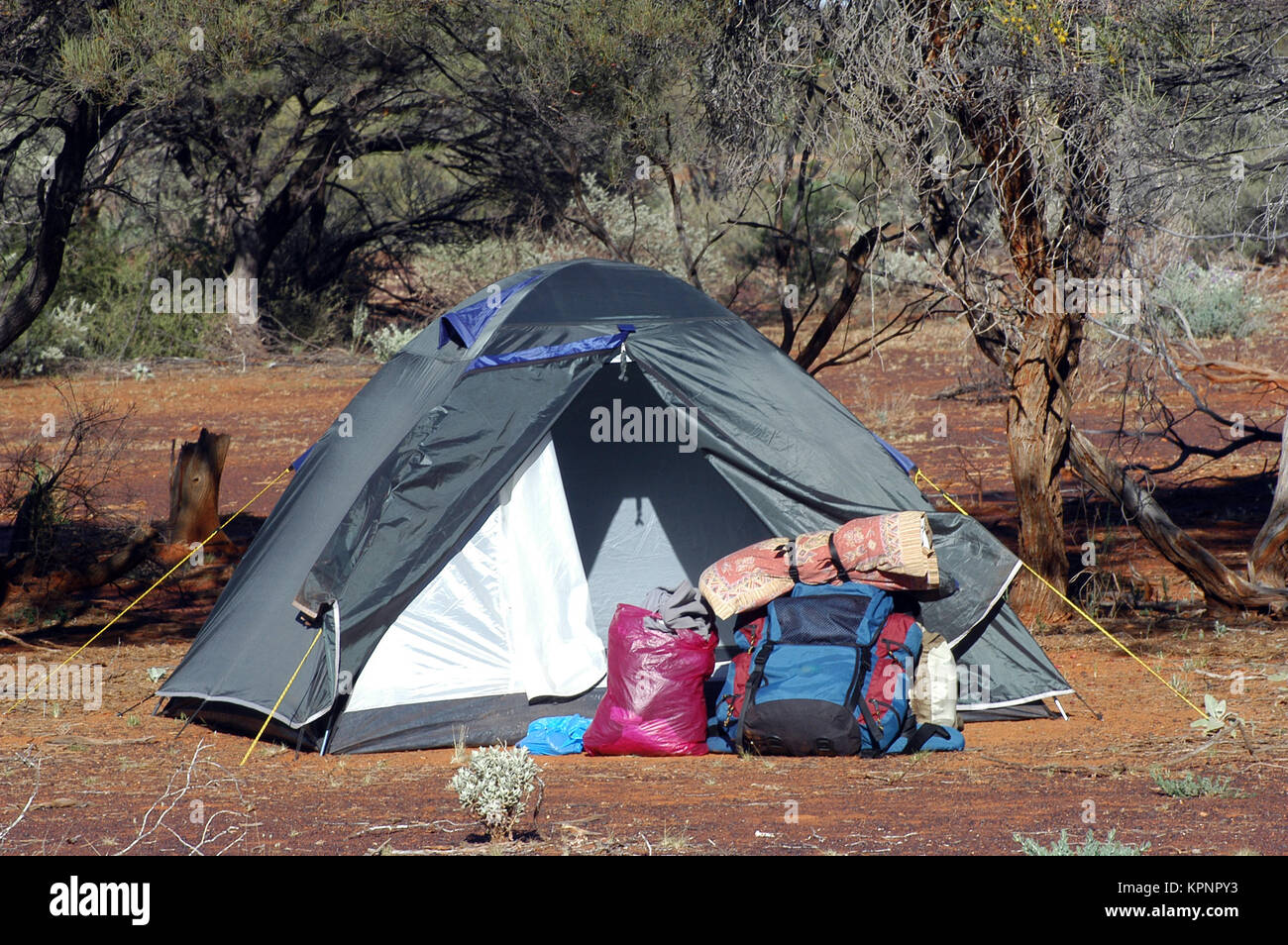 camp-site in the bush Stock Photo - Alamy