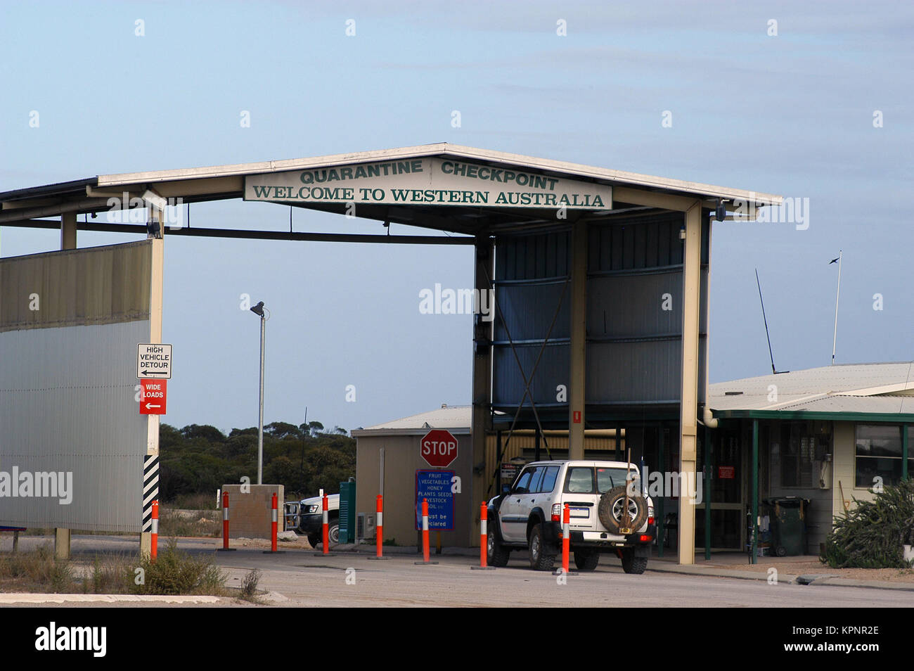 checkpoint to enter the Australia Western Stock Photo - Alamy