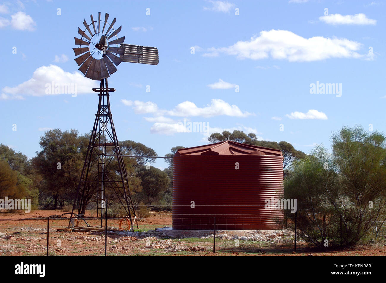 Wind mill in the Australian bush Stock Photo - Alamy