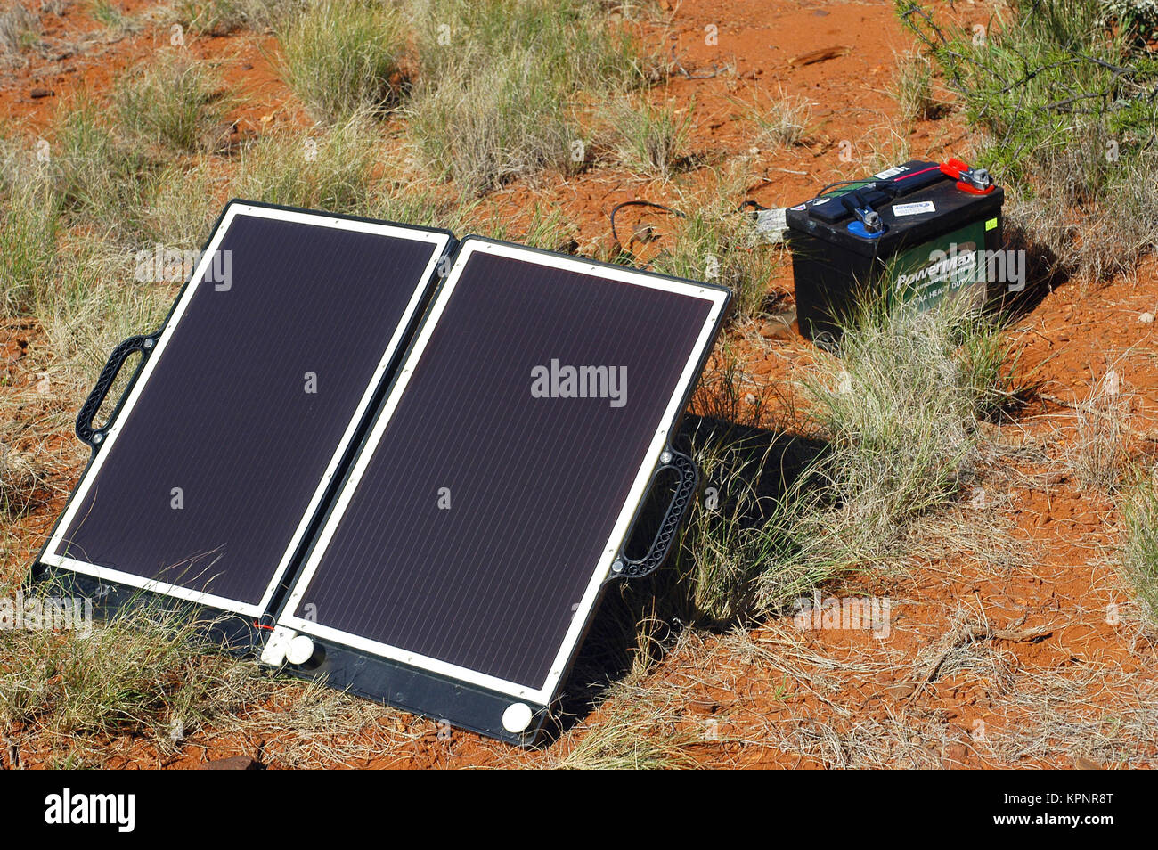 Solar panel in the Australian bush Stock Photo - Alamy
