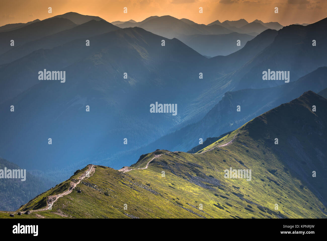 View from Kasprowy Wierch Summit in the Polish Tatra Mountains Stock ...