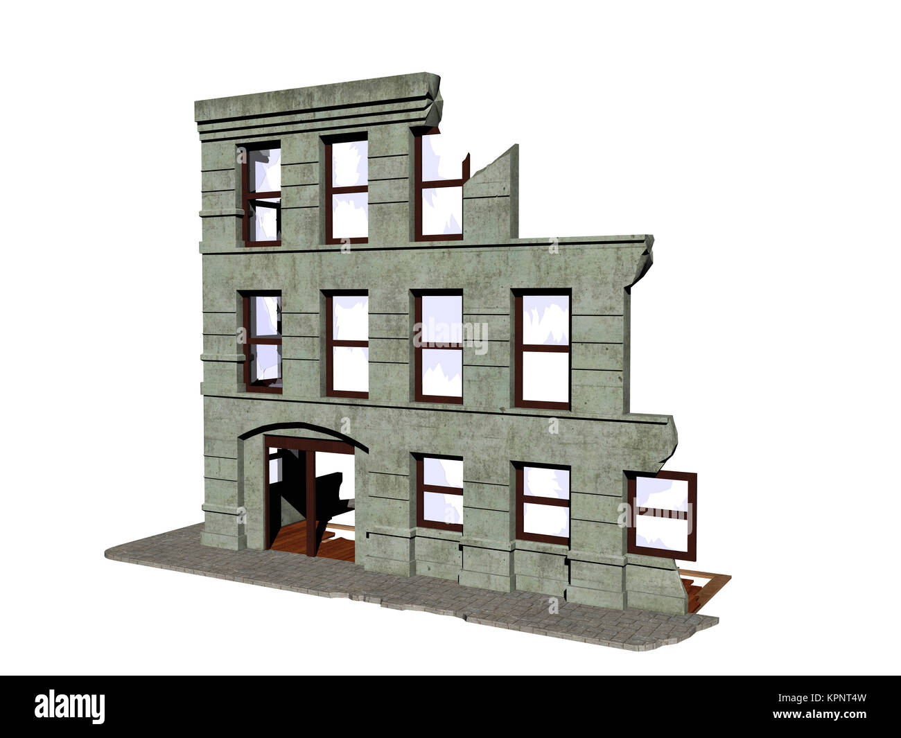 Ruined building Cut Out Stock Images & Pictures - Alamy