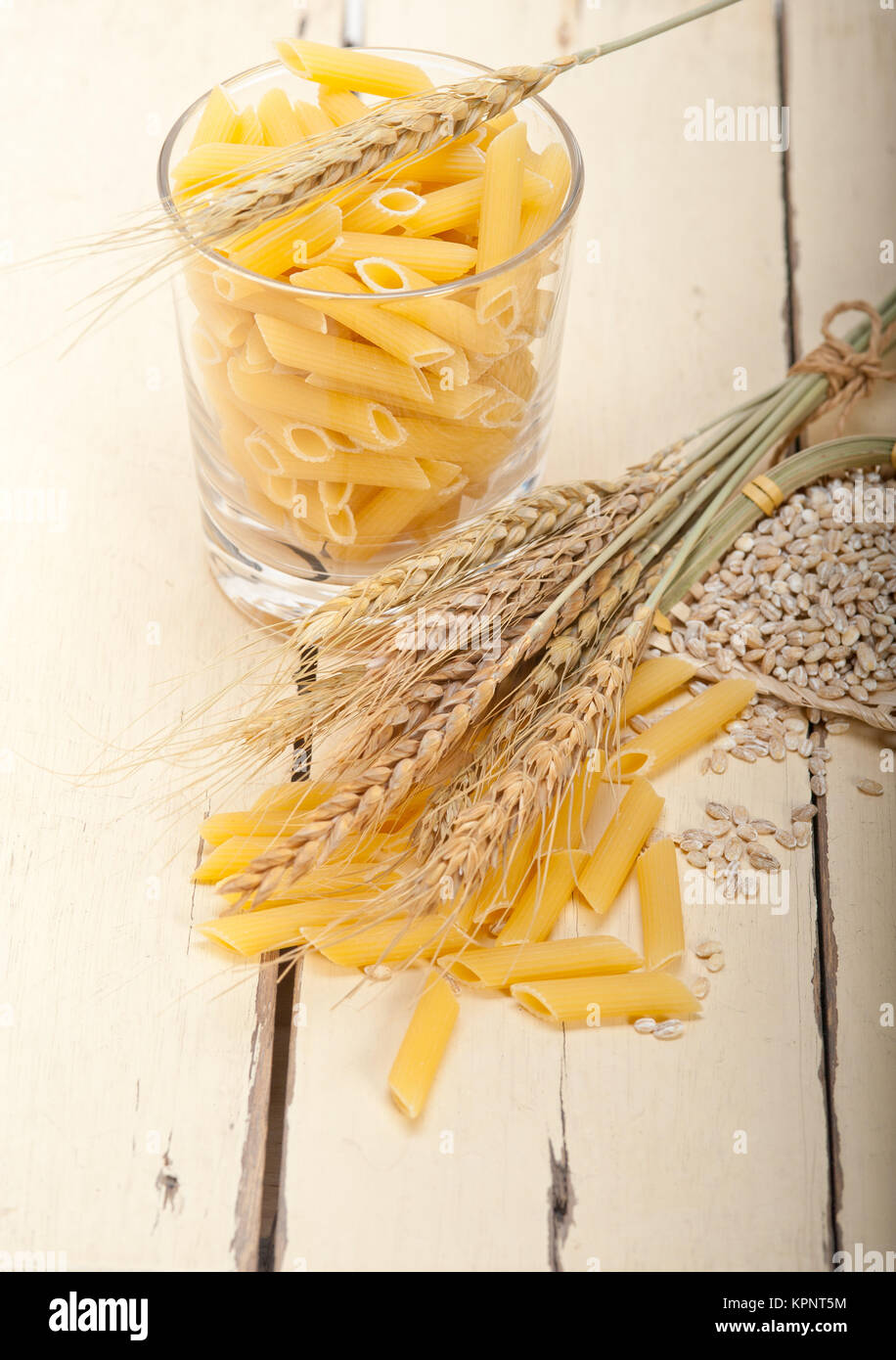 Italian pasta penne with wheat Stock Photo - Alamy