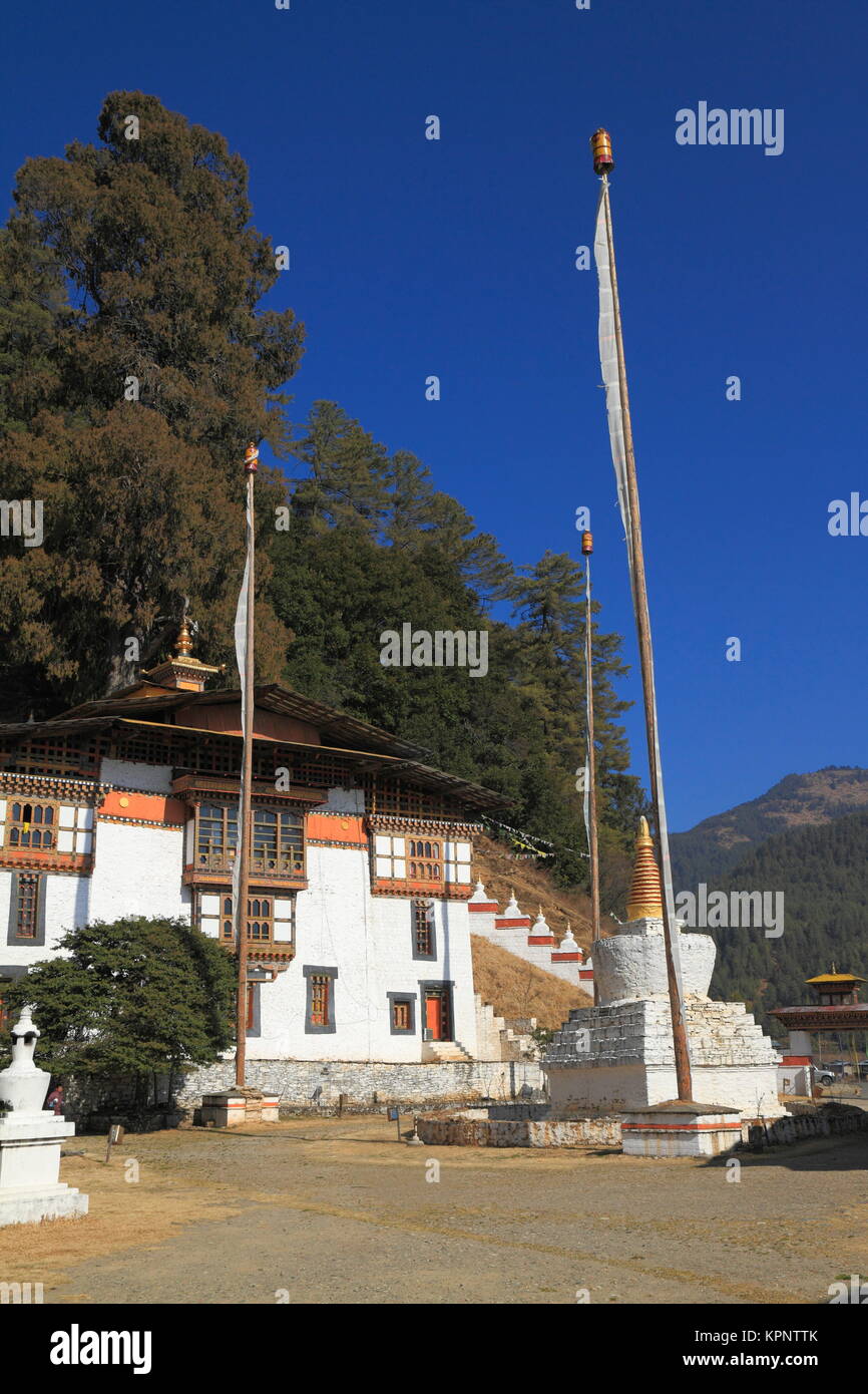 Kurjey Lhakhang Monastery is located in the Bumthang valley. This is ...
