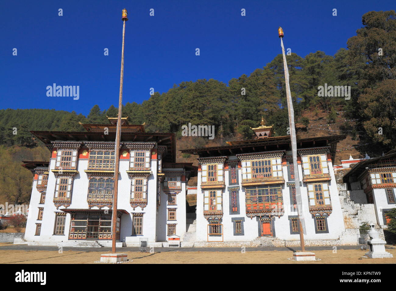 Kurjey Lhakhang Monastery is located in the Bumthang valley. This is ...
