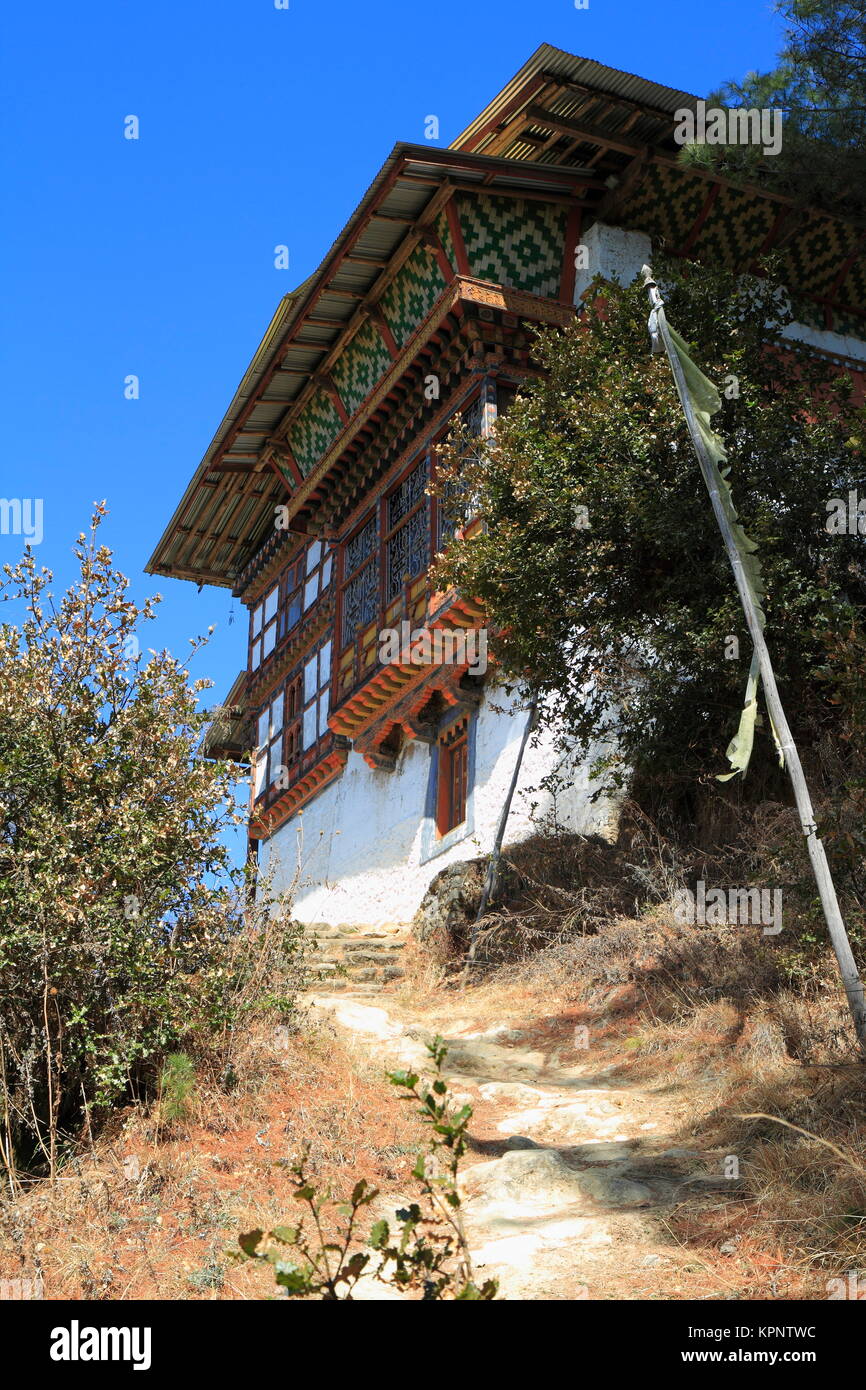 Typical Bhutanese architecture in central Bhutan Stock Photo - Alamy