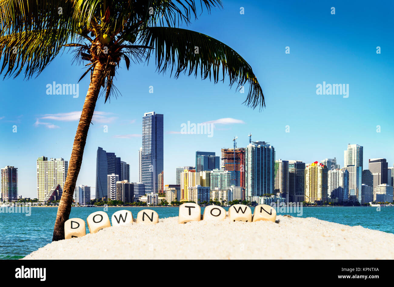 Miami Downtown skyline Stock Photo - Alamy