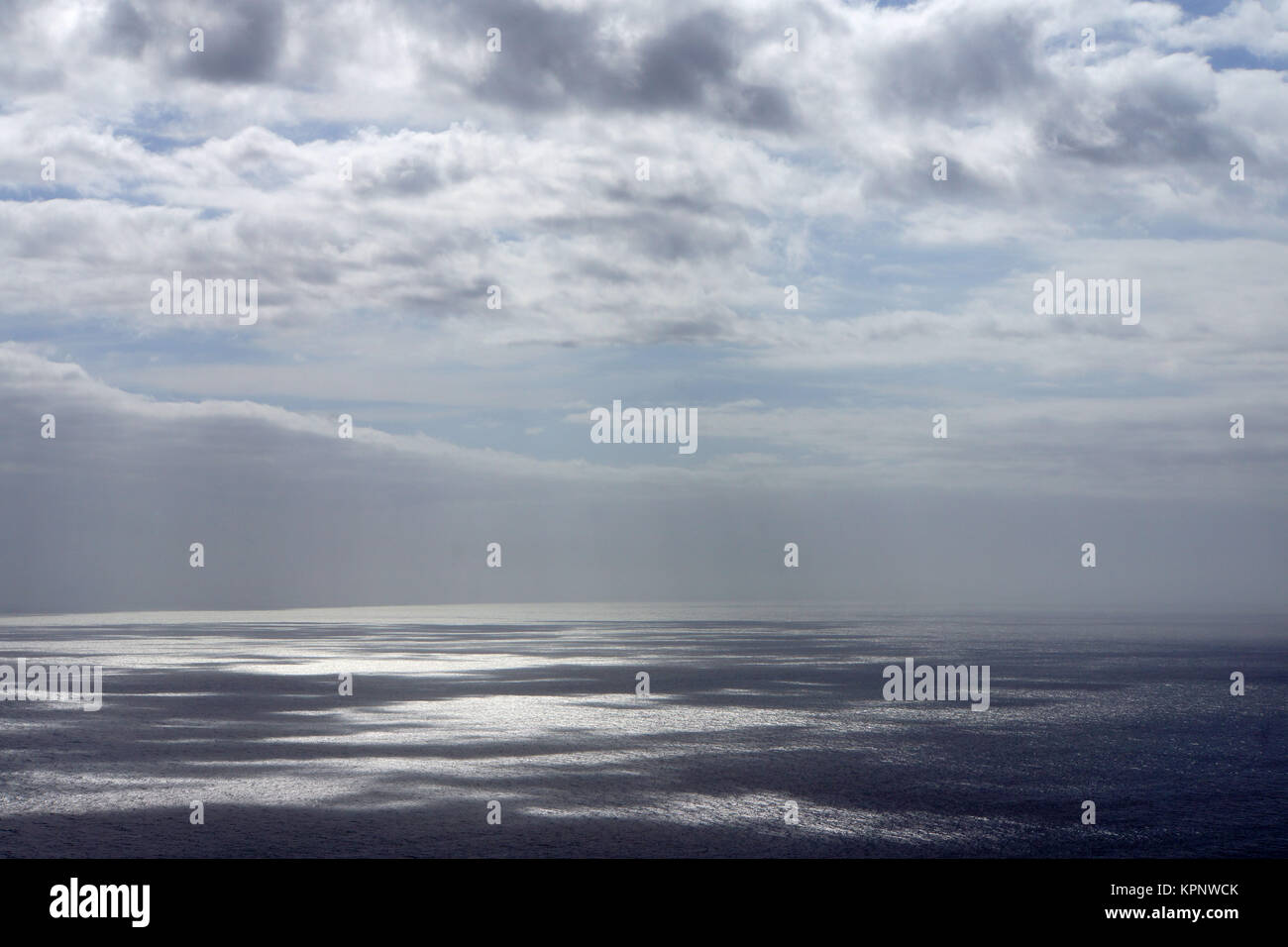 clouds cast their shadows on the ocean surface Stock Photo - Alamy