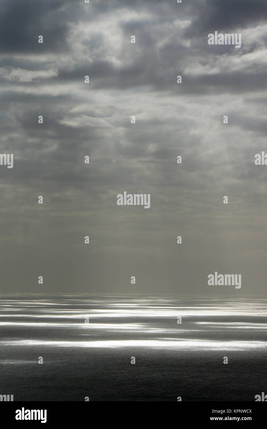 clouds cast their shadows on the ocean surface Stock Photo - Alamy