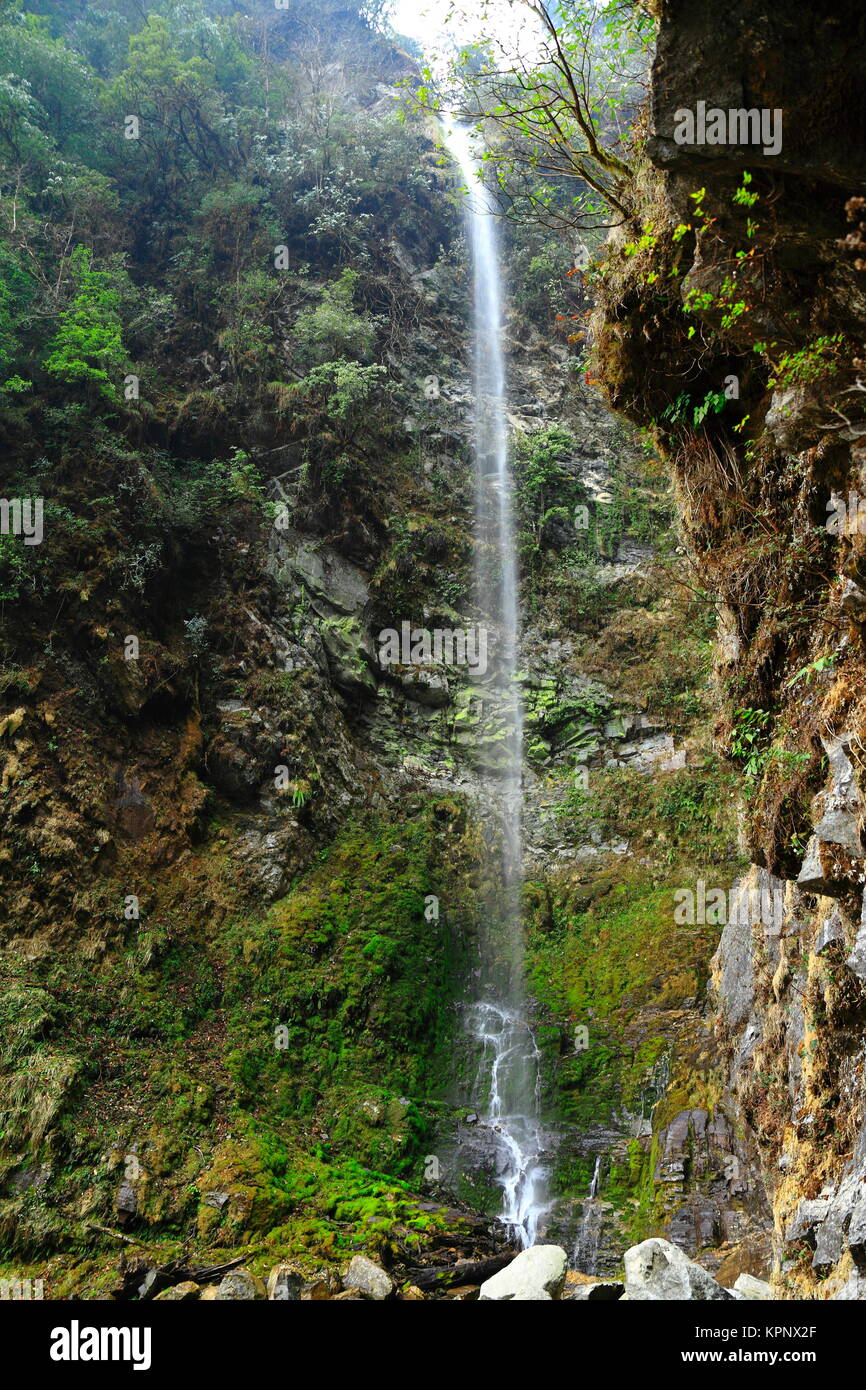 waterfall in valley of bhutan Stock Photo - Alamy