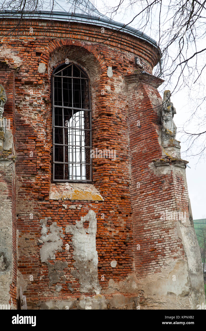 Burned XVII century church of St. Michael the Archangel in Stara Sil ...
