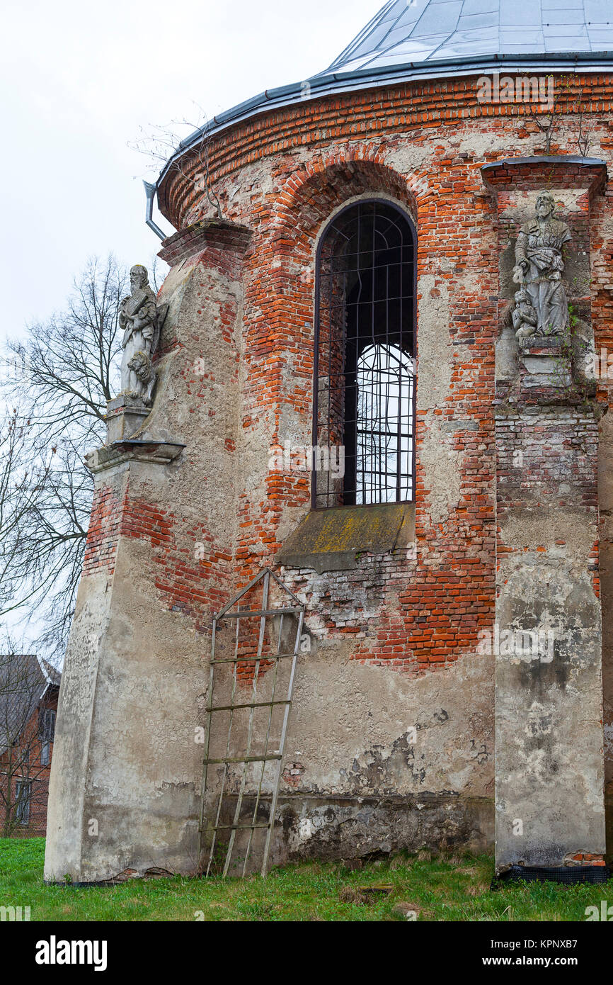 Burned XVII century church of St. Michael the Archangel in Stara Sil ...