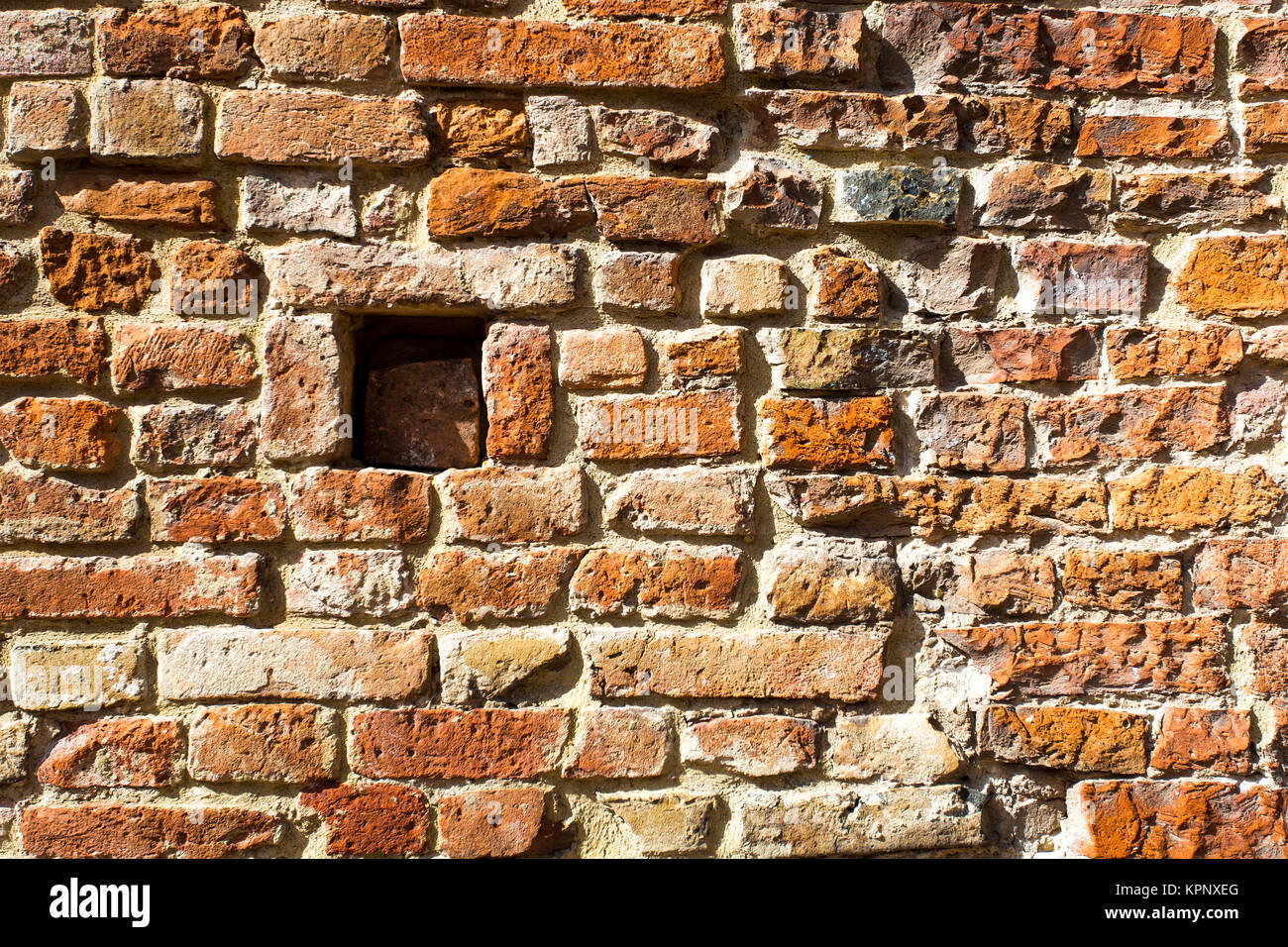 View of a detail of an ancient wall with grate Stock Photo - Alamy