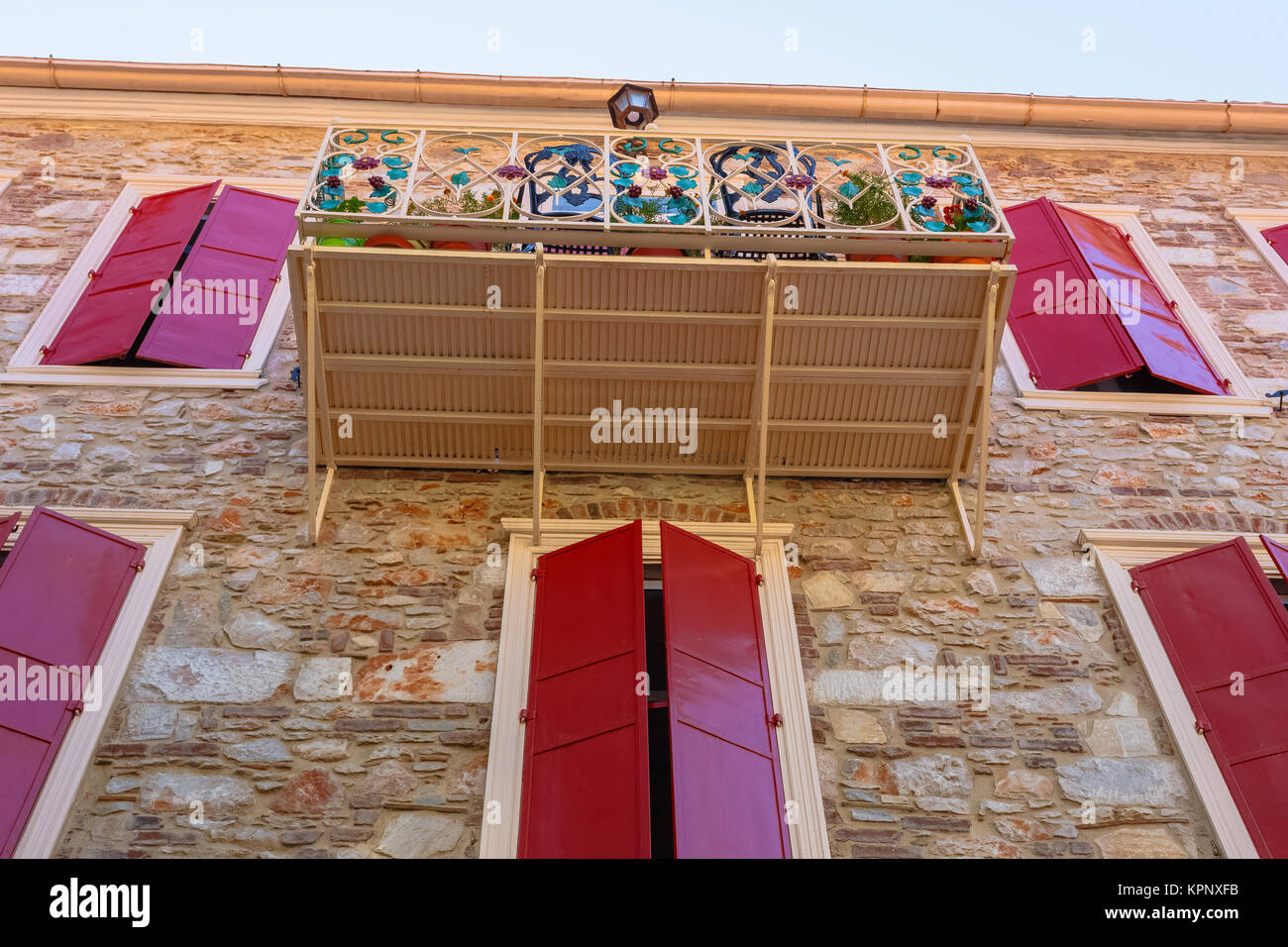 The picturesque village of Agiasos is located at the southern part of ...