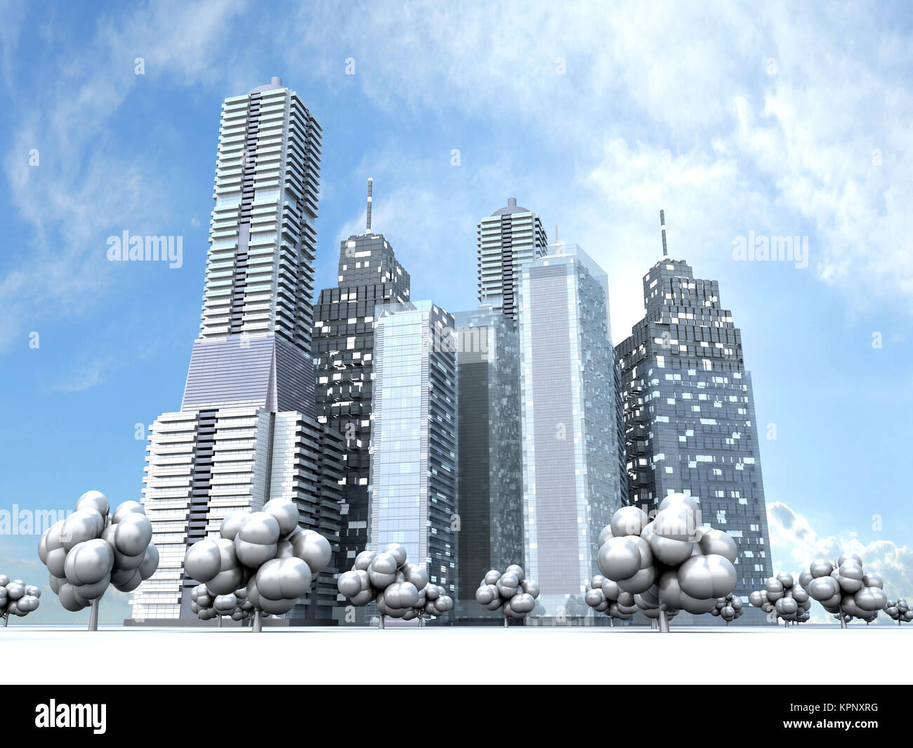 A abstract urban city. 3D rendered Illustration Stock Photo - Alamy