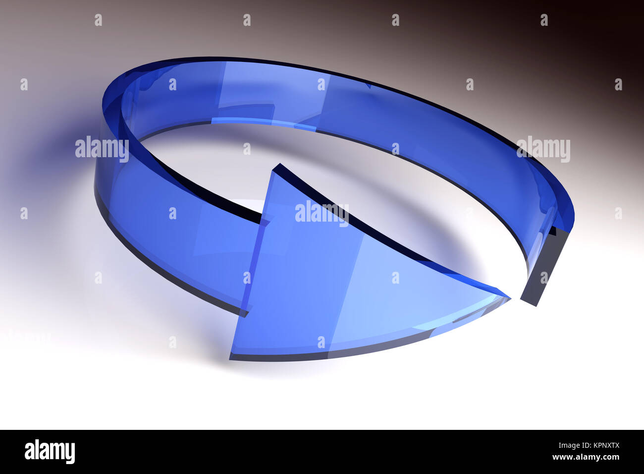 3D rendered Illustration. An arrow symbolizing an repeating process ...