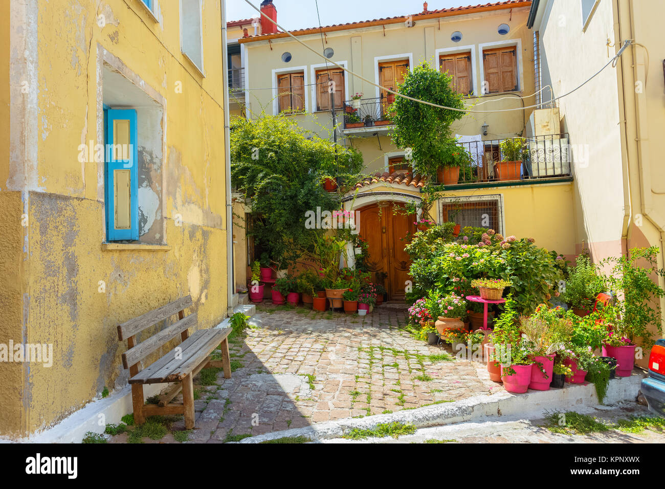 The picturesque village of Agiasos is located at the southern part of ...