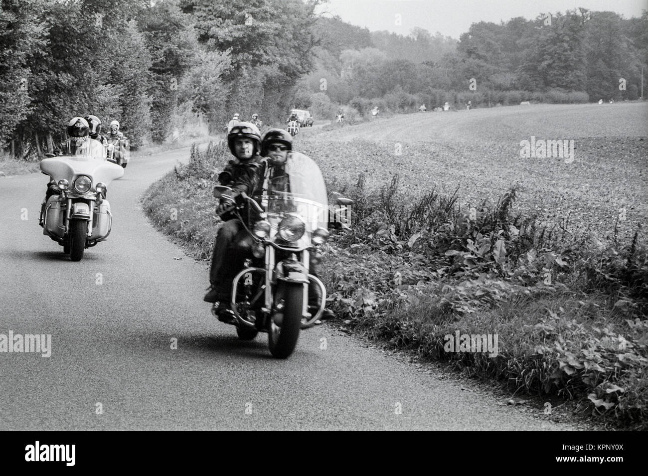Bikers on a run out in the Berkshire countryside. Scenes from the ...
