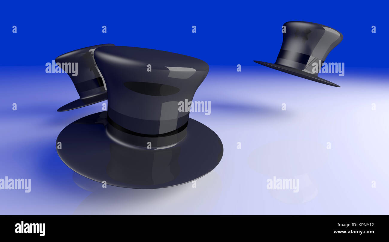 A classic Cylinder Hat. 3D rendered Illustration Stock Photo - Alamy