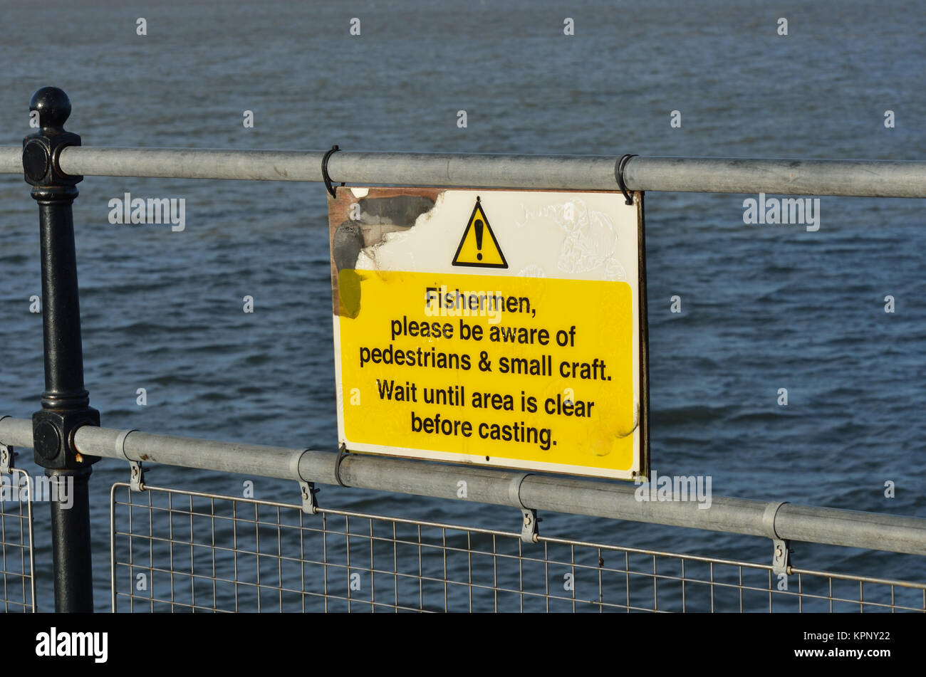 Fishing warning sign Stock Photo - Alamy