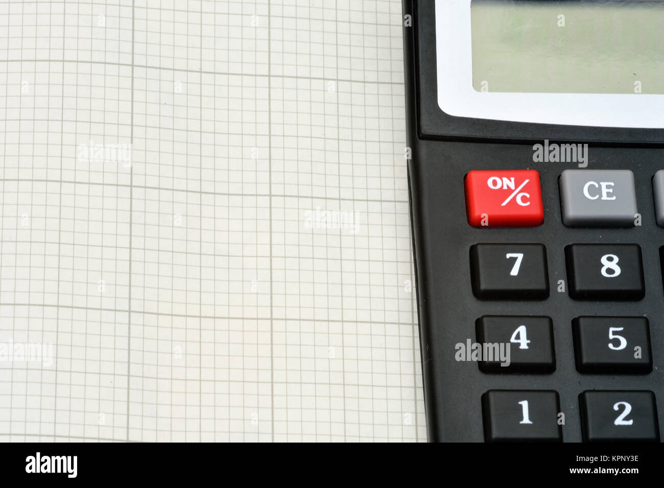 Detail of calculator with display Stock Photo - Alamy