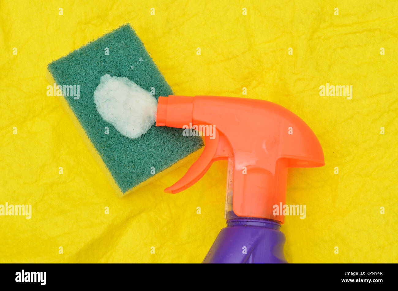 cleaning material and fluid Stock Photo - Alamy