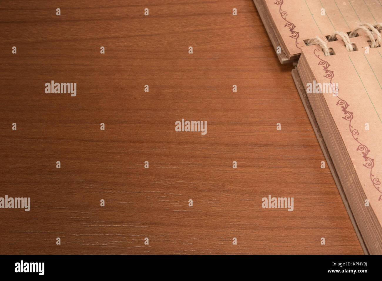 Notebook on the table Stock Photo - Alamy