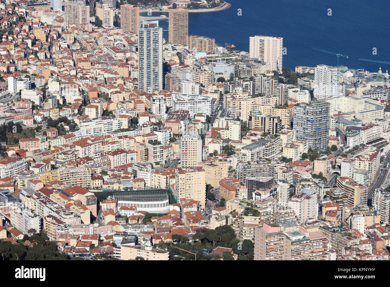 Aerial view of the Principality of Monaco Stock Photo - Alamy