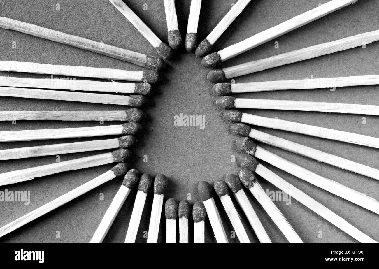 CHRISTMAS TREE SHAPE MADE UP OF MATCHES Stock Photo - Alamy
