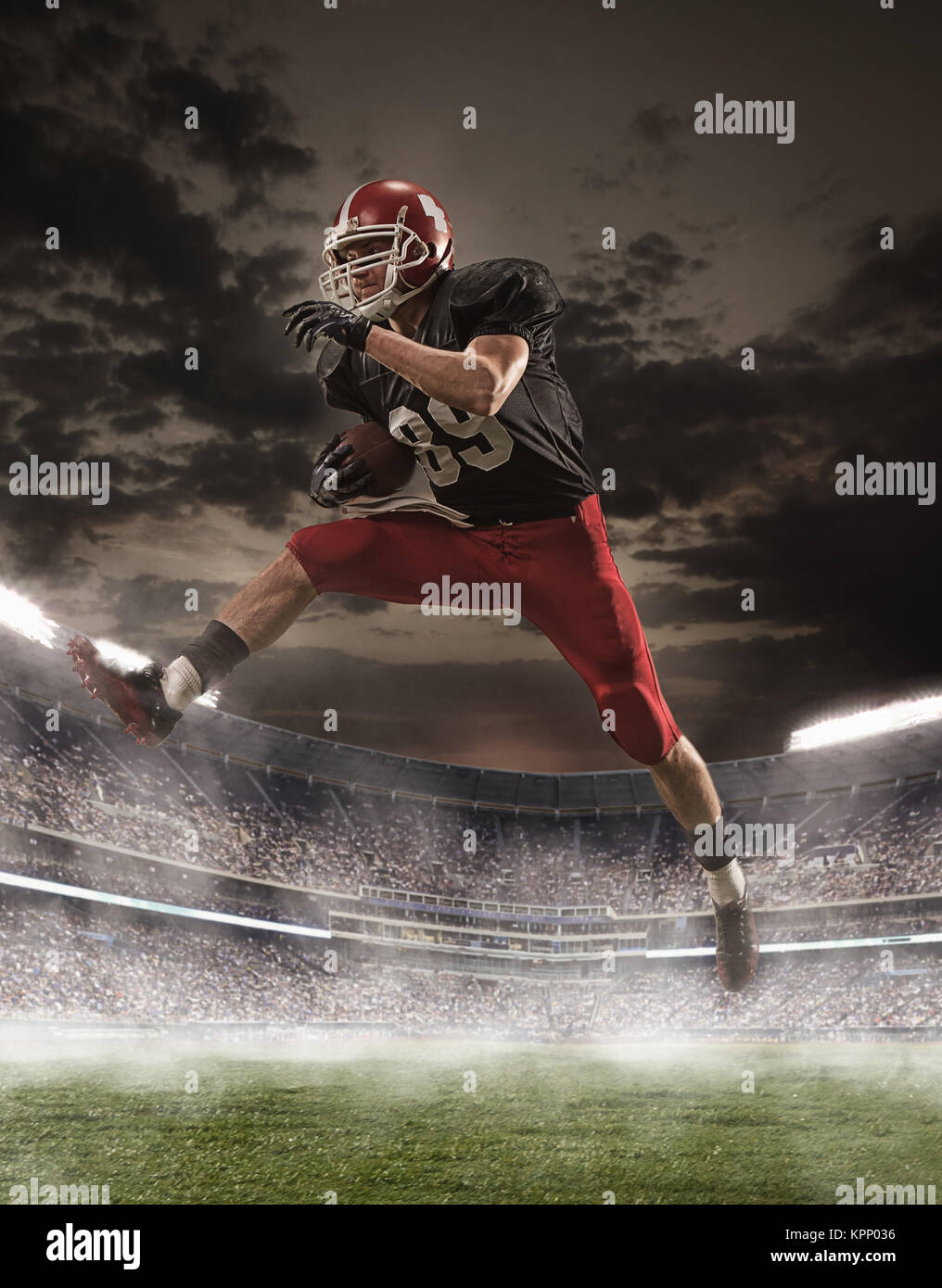 The american football player in action Stock Photo - Alamy