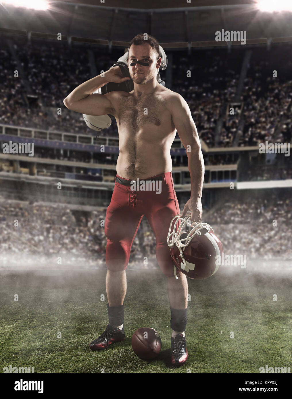 The american football player in action Stock Photo - Alamy