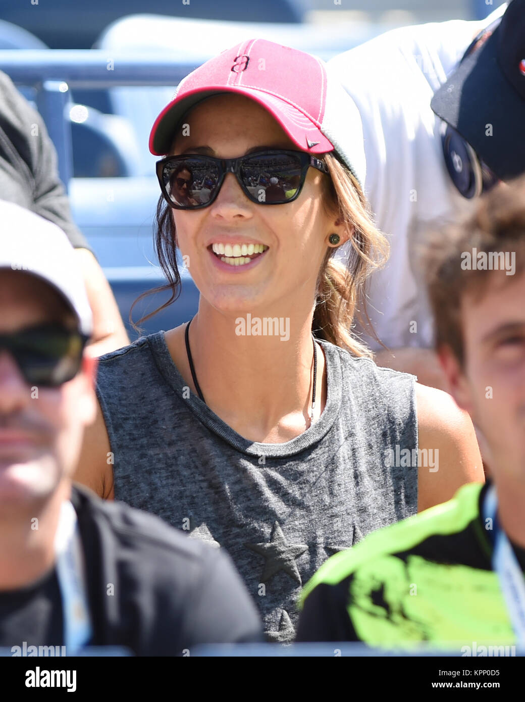 FLUSHING NY- AUGUST 27: Rebecca Hewitt is sighted watching her husband ...