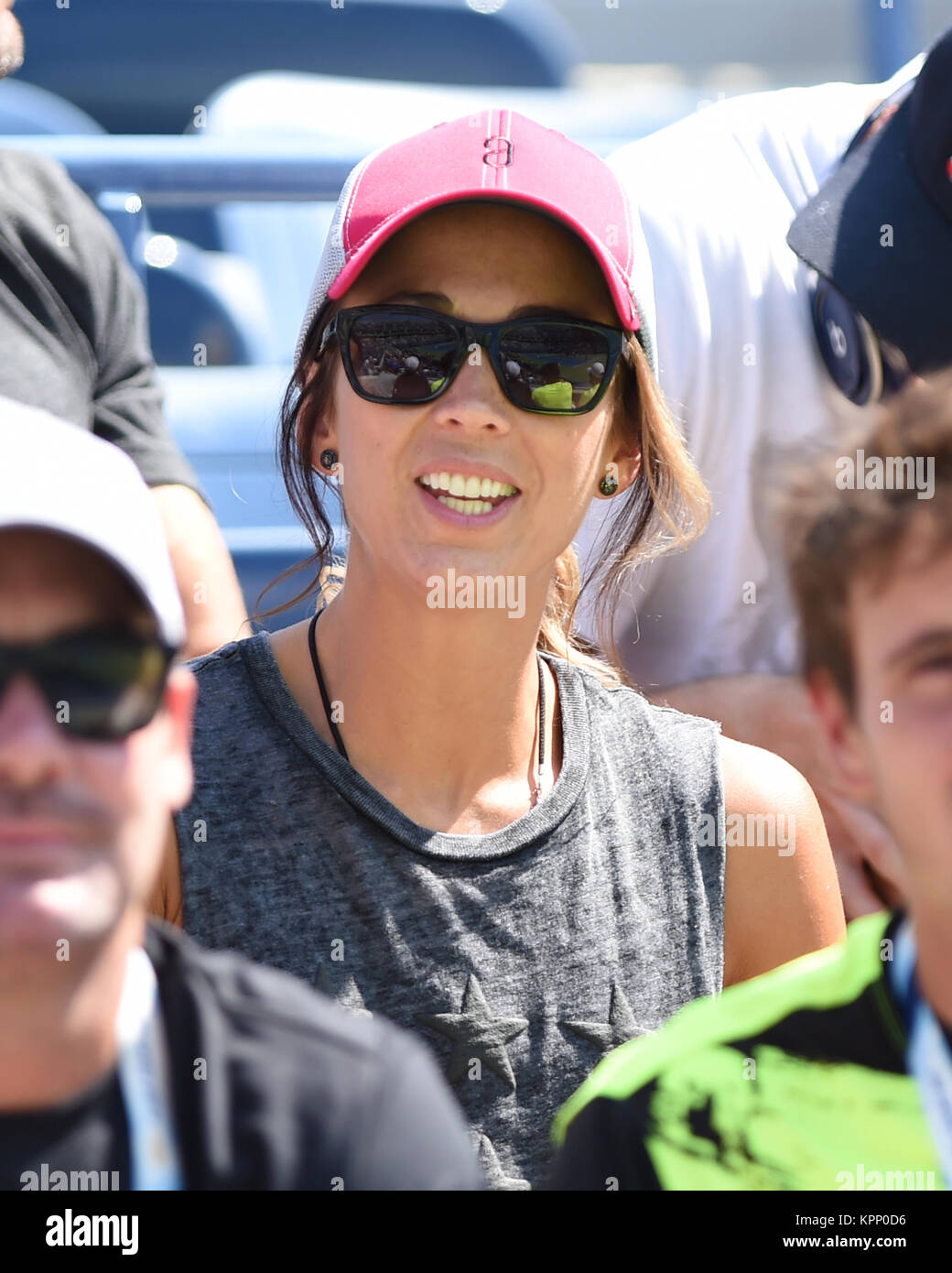FLUSHING NY- AUGUST 27: Rebecca Hewitt is sighted watching her husband ...