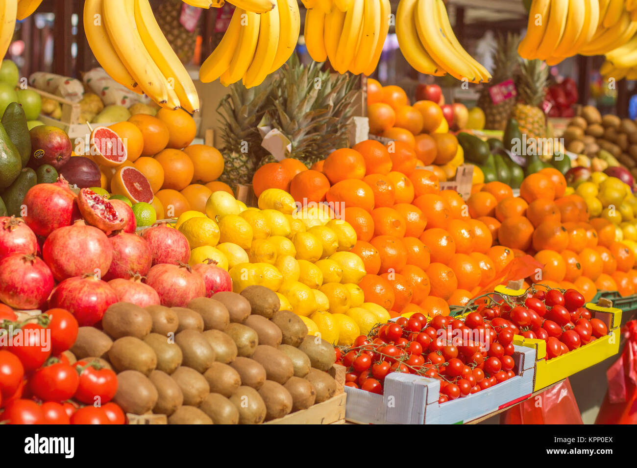 Fresh Mix Exotic Fruit Stock Photo - Alamy