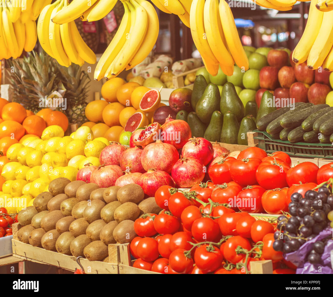 Fresh Mix Exotic Fruit Stock Photo - Alamy