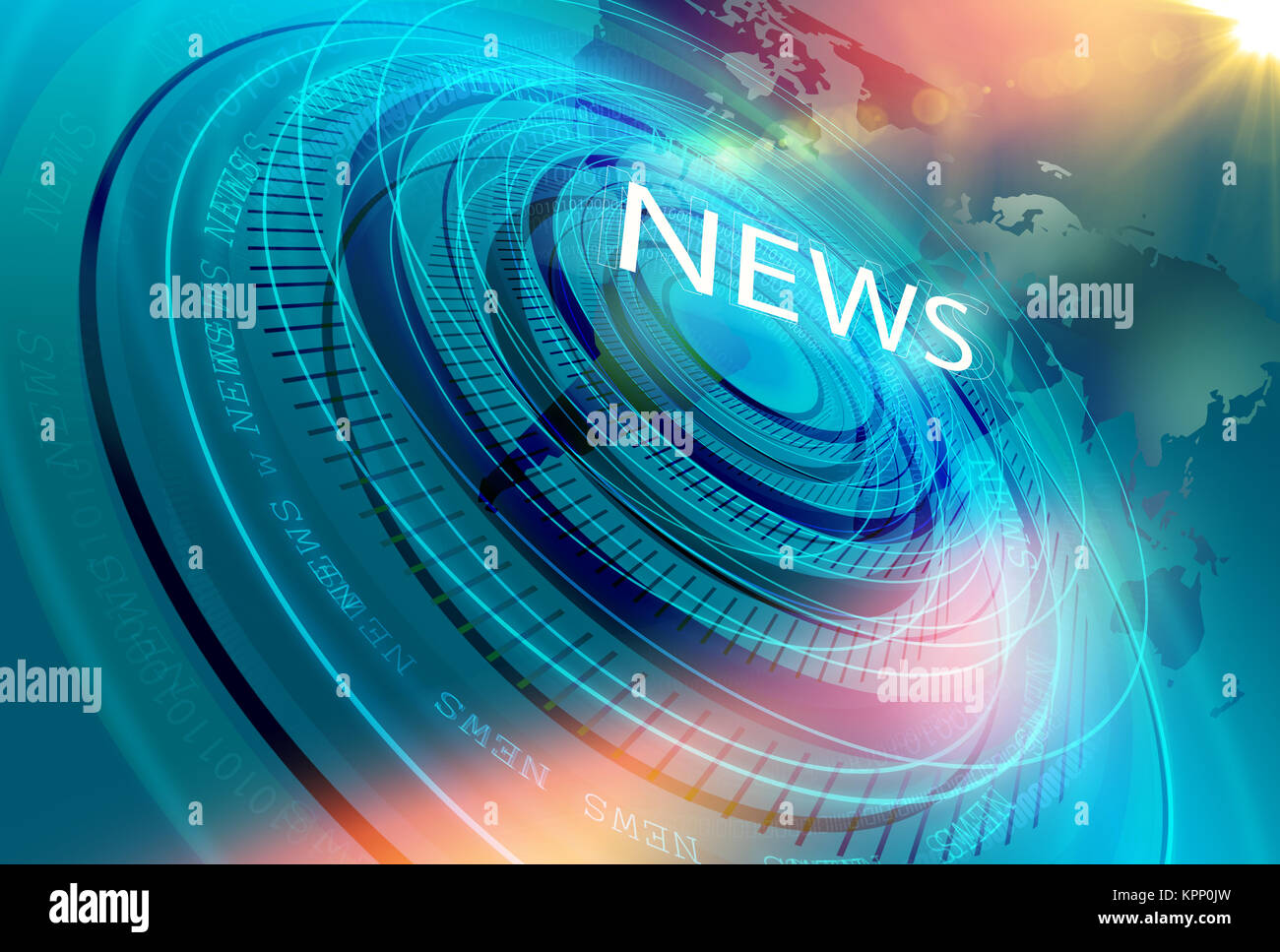 Graphical Modern Digital World News Studio Background Stock Photo - Alamy
