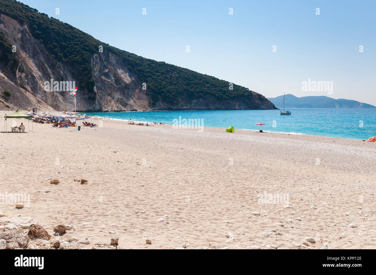 Beautiful Myrtos beach on Kefalonia Island, Greece Stock Photo - Alamy