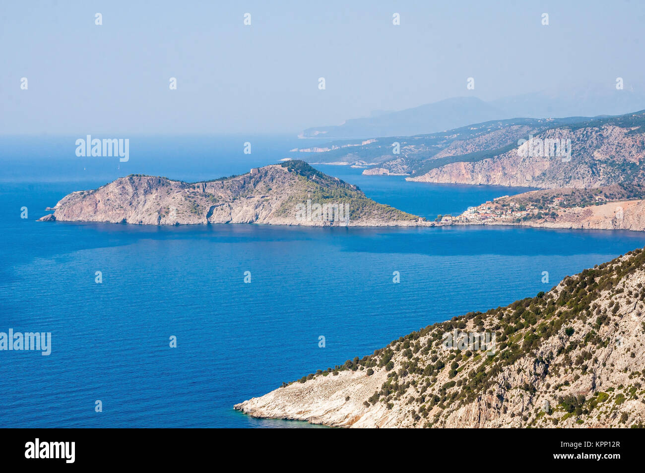 View of Assos village on Kefalonia island, Greece Stock Photo - Alamy