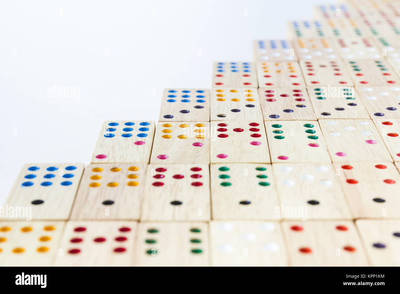 Close up wooden domino Stock Photo - Alamy