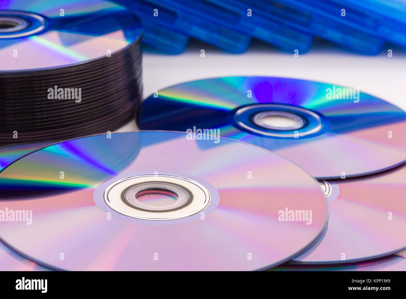 Closeup compact discs Stock Photo - Alamy