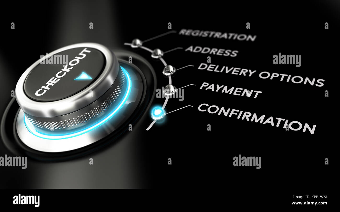 Checkout Process Concept Stock Photo - Alamy