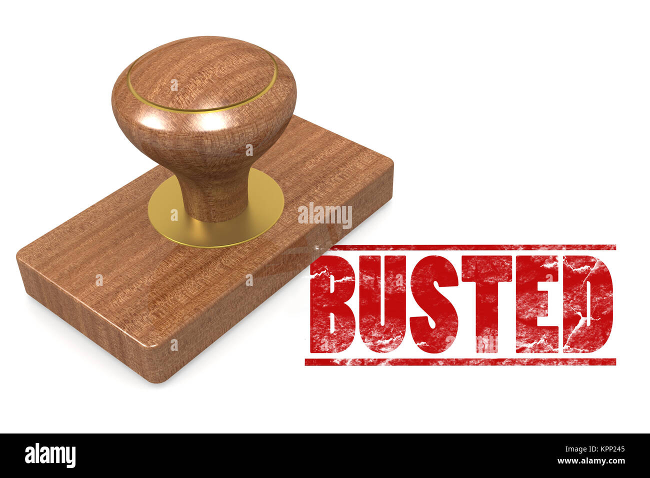 Busted red rubber stamp Stock Photo - Alamy