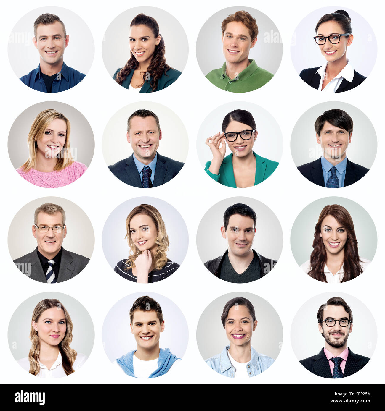 Circular collage of various people Stock Photo - Alamy