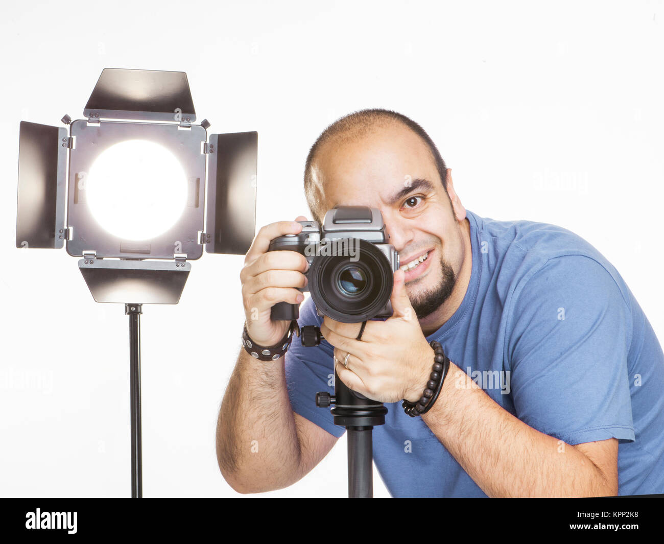 professional photographer with photographic equipment Stock Photo - Alamy