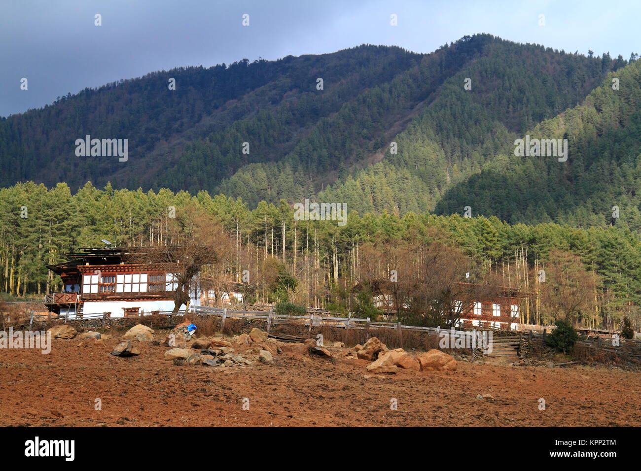 Countryside houses, Bhutan Stock Photo - Alamy