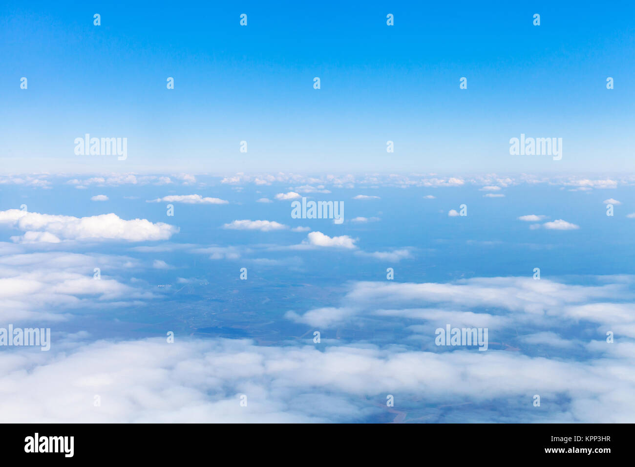 above view earth horizon from aircraft Stock Photo - Alamy