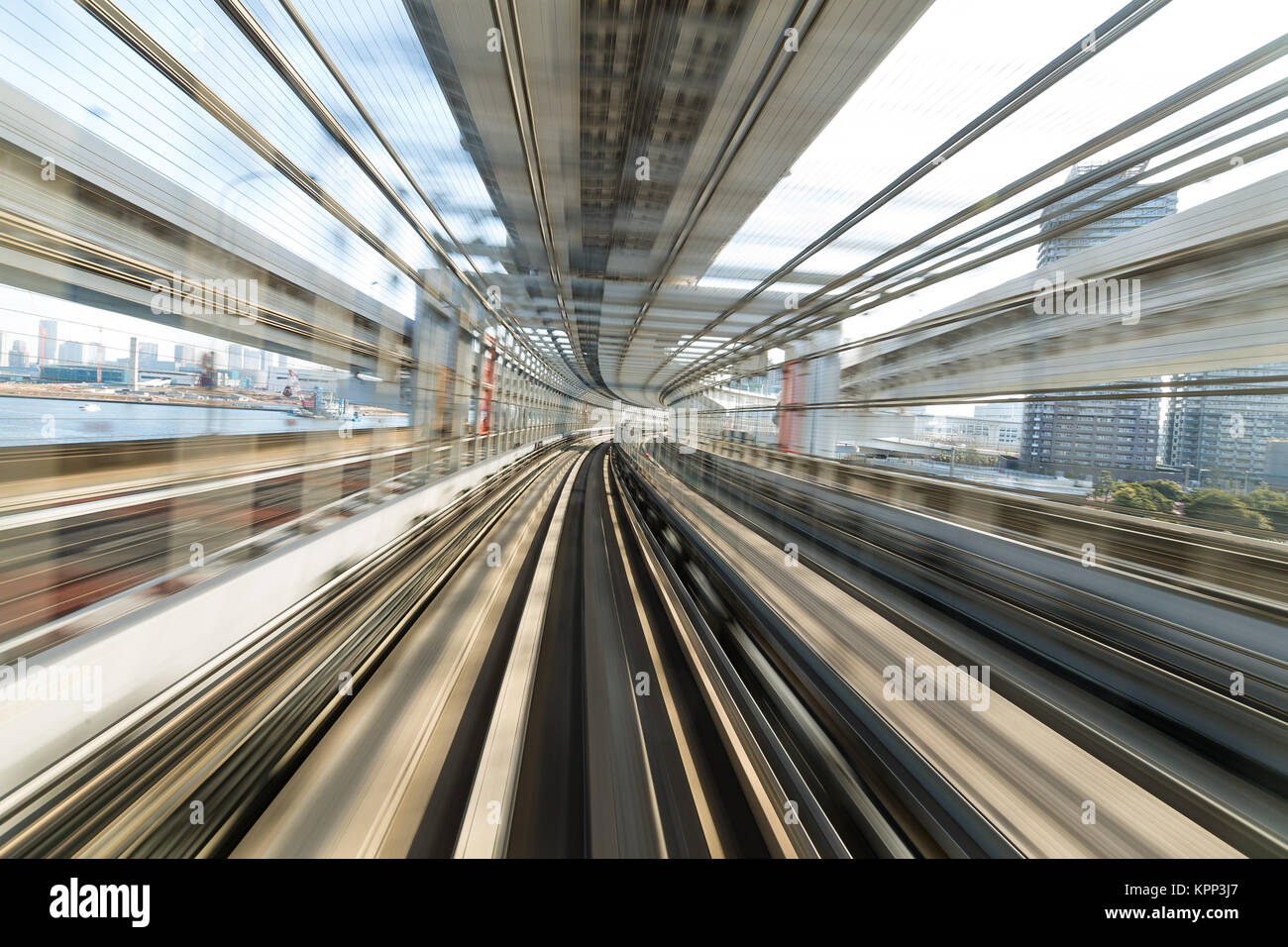 Motion blur of Japanese Railway Stock Photo - Alamy