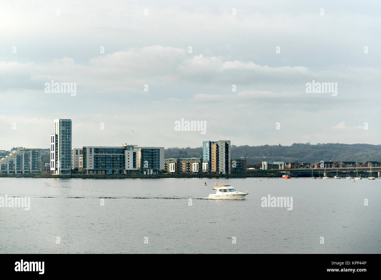Cardiff Bay and the Tidal Lagoon, Cardiff, Wales, UK Stock Photo - Alamy